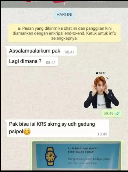 YPH - Chat Kocak Ketika Dosen Iseng Balas Pesan Mahasiswa Pakai Stiker Ini Bikin Ketawa Ngakak!